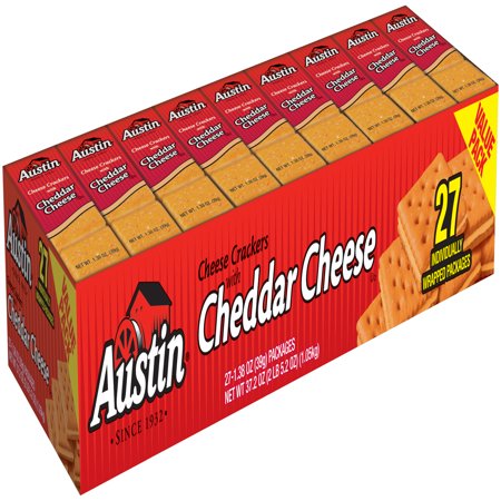 Austin Cheese Crackers with Cheddar Cheese Sandwich Crackers, 1.38 Oz ...