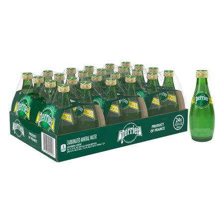 Perrier Carbonated Mineral Water, 11.15 fl oz. Glass Bottles (24 Count) - Walmart.com
