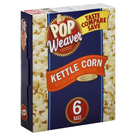 Pop Weaver Kettle Corn Microwave Popcorn, 14.04 Oz., 6 Bag - Walmart.com