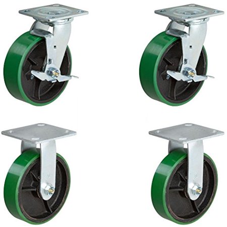 CasterHQ Set Of 4 Heavy Duty Casters - 8 inch x 2 inch Heavy Duty ...