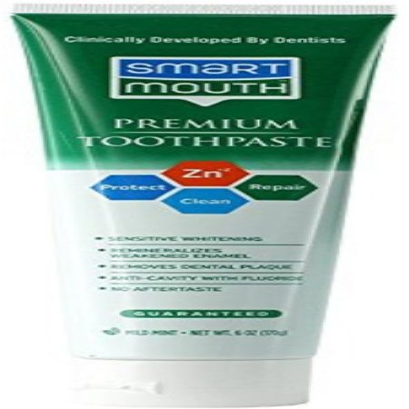 SmartMouth Premium Zinc Ion Toothpaste, Mild Mint 6 oz - Walmart.com