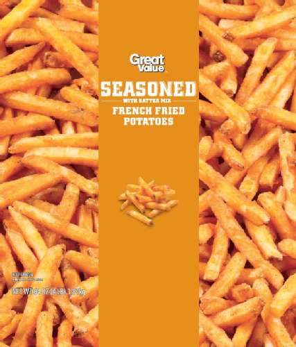 Great Value Frozen Seasoned French Fried Potatoes, 64 oz - Walmart.com Great Value Frozen Seasoned French Fried Potatoes, 64 oz - Walmart.com