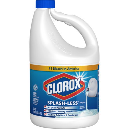 Clorox Splash-Less Liquid Bleach, Regular, 116 oz Bottle - Walmart.com