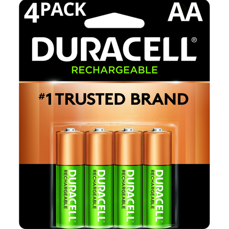 Duracell 1.5V Rechargeable Alkaline AA Batteries, 4 Pack - Walmart.com