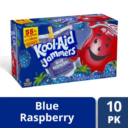 Kool-Aid Jammers Blue Raspberry Ready-To-Drink Soft Drink, 10 ct ...