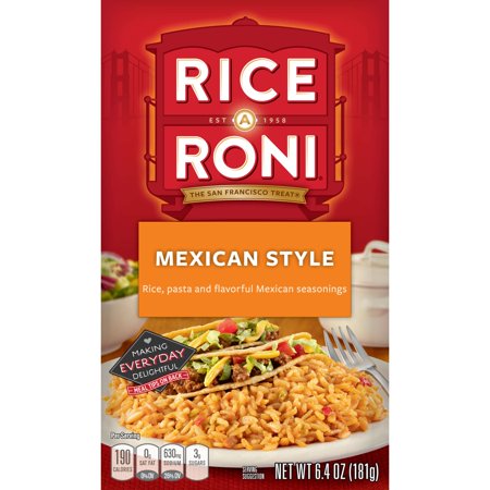 Rice-A-Roni Rice & Pasta Mix, Mexican Style, 6.4 oz Box - Walmart.com