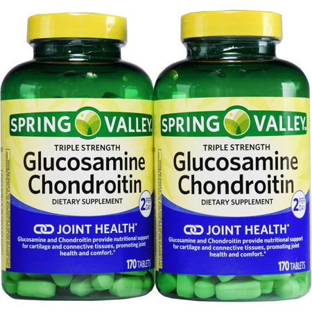Spring Valley Triple Strength Glucosamine Chondroitin Tablets Twin Pack ...