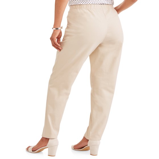 White Stag - Women's Flat Front Back Elastic Stretch Denim Pants ...