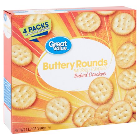 Great Value Baked Buttery Round Crackers, 13.7 Oz. - Walmart.com