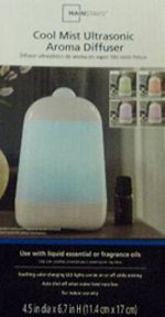Mainstays Cool Mist Ultrasonic Aroma Oil Diffuser, White - Walmart.com