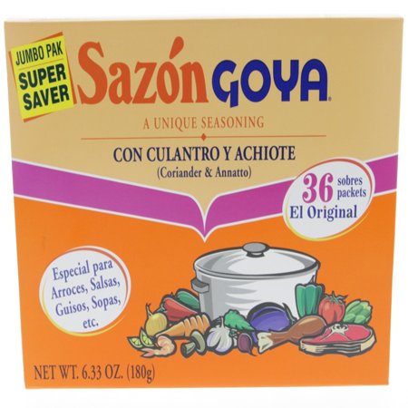 Sazon Goya with coriander and annatto. 6.33 Oz - Walmart.com