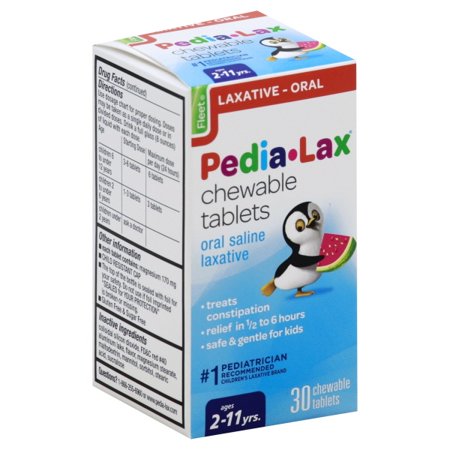 Fleet Pedia-Lax Chewable Tablets Saline Laxative - 30 CT - Walmart.com