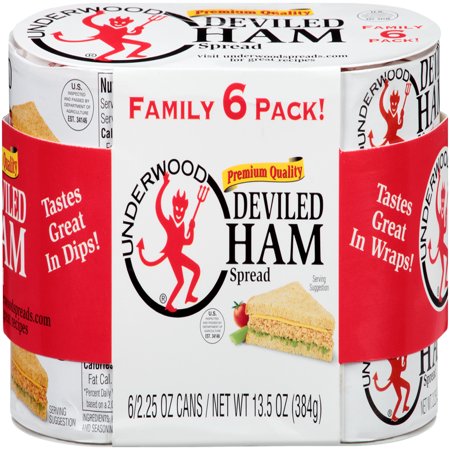 Underwood Premium Quality Deviled Ham Spread, 2.25 oz, 6 Ct - Walmart.com