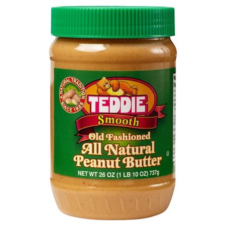 Teddie All Natural Smooth Peanut Butter, 26 oz - Walmart.com