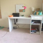 Mainstays Student Desk with Easy-glide Drawer, Cinnamon Cherry Finish ...